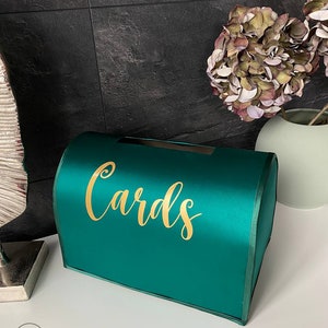 Card Box for Wedding Emerald Green Wedding, Wedding Card Box Emerald ...