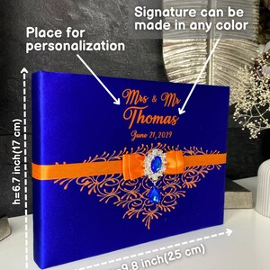 Wedding Plate Royal Blue and Orange Wedding, Personalized Plate, Cake ...