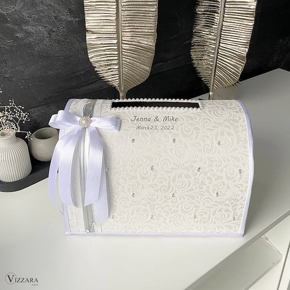 Silver Wedding Card Box Gift