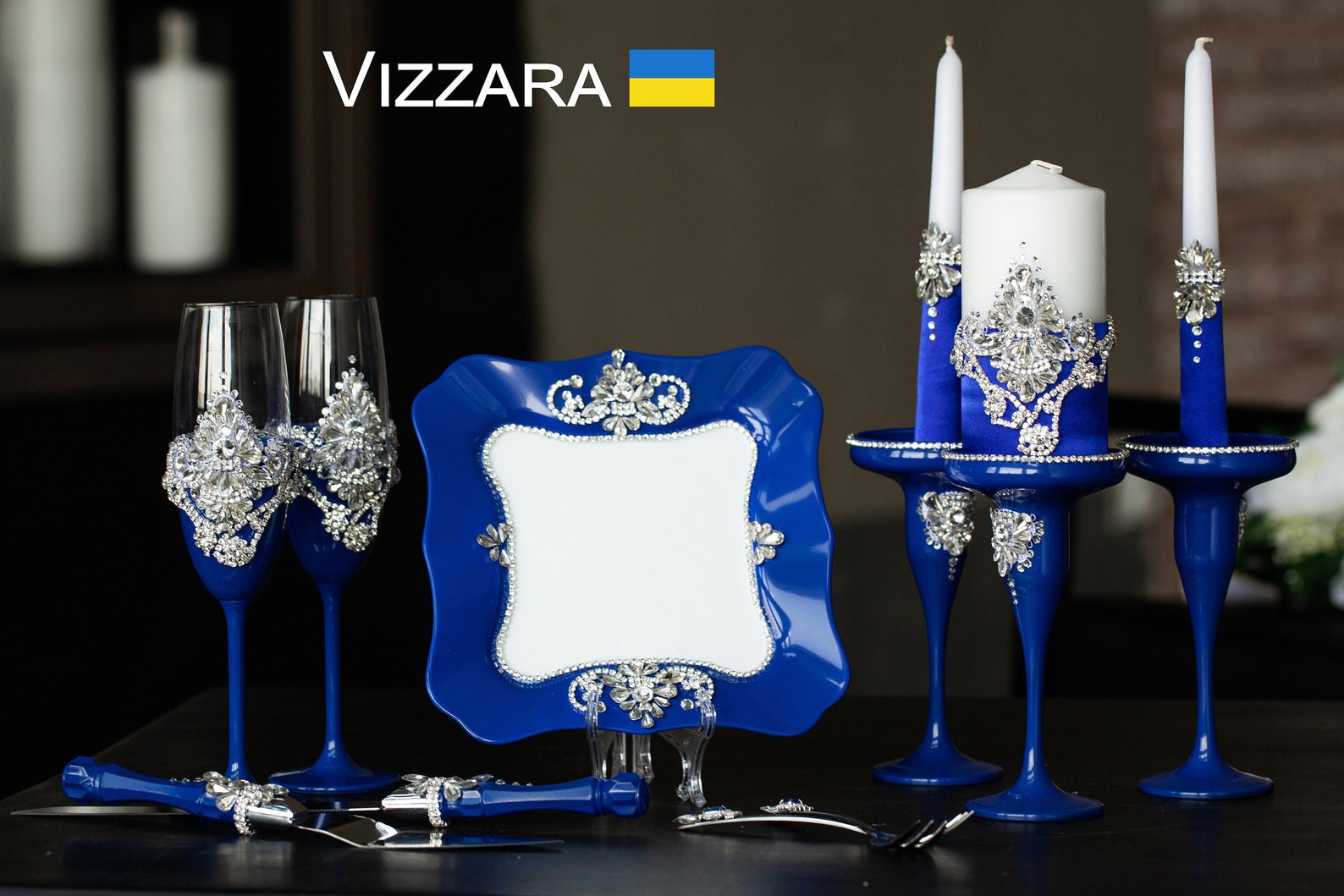 Plate Wedding Personalized Royal Blue Weddings Toasting - Etsy