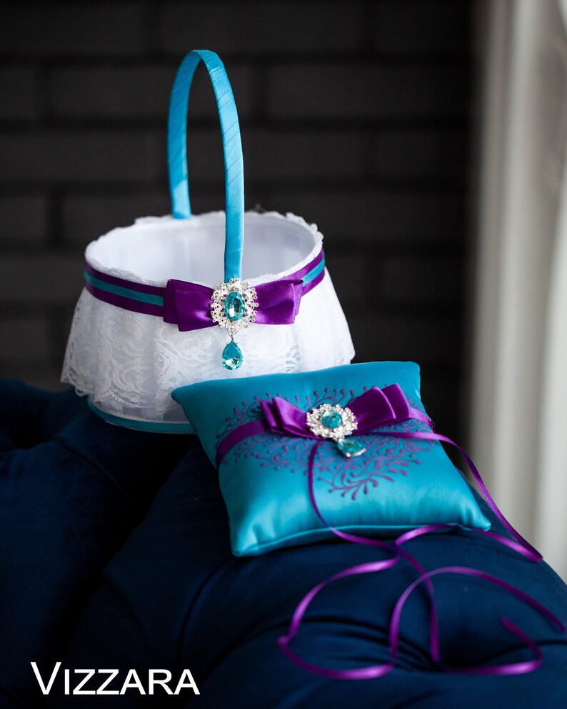 Unity Candles Set of 3 Turquoise and Purple Weddings | Etsy