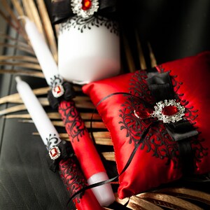 Wedding guests book Red and black weddings Personalized Guest | Etsy