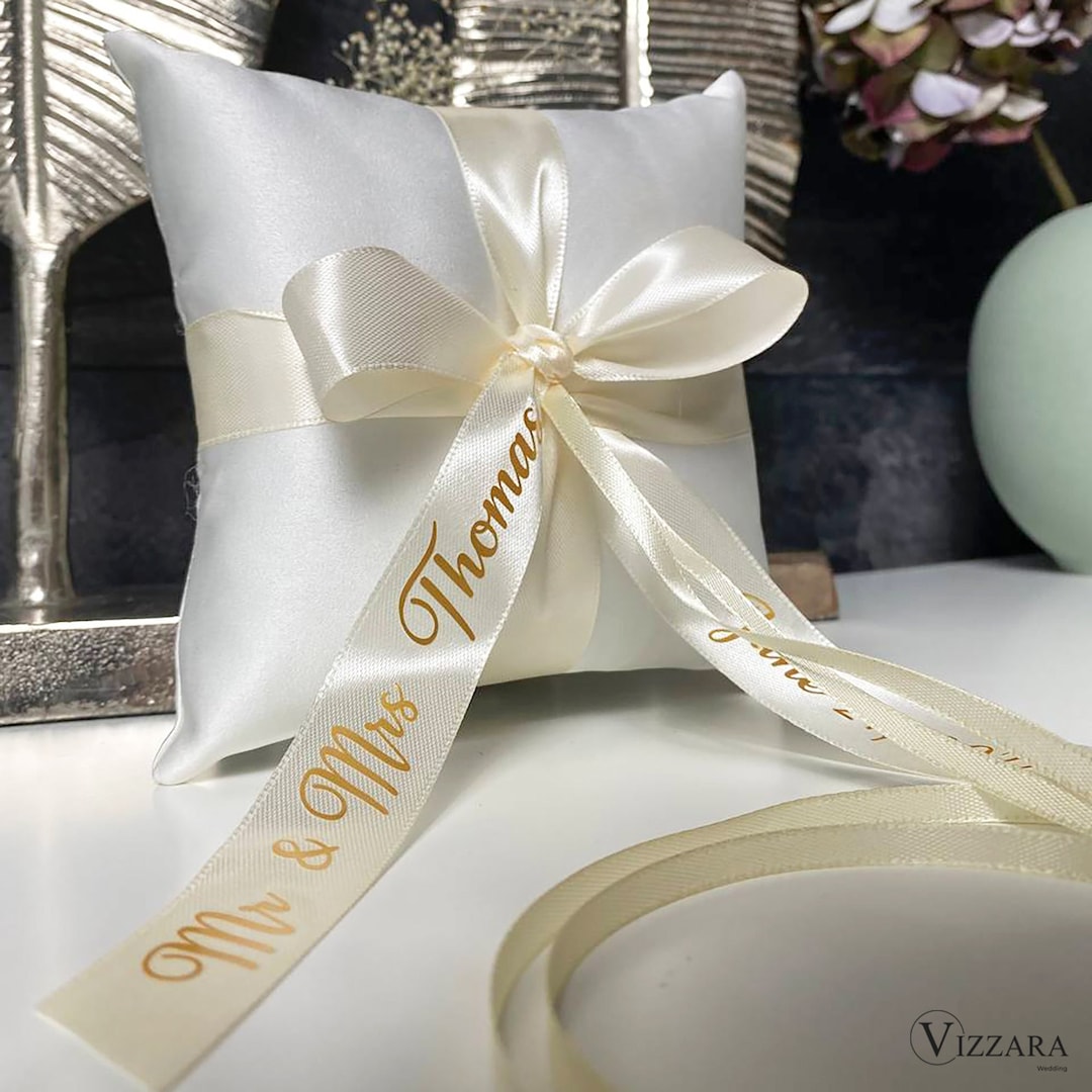 Ring Bearer White and Ivory Wedding, Personalized Pillow, Ring Pillow ...