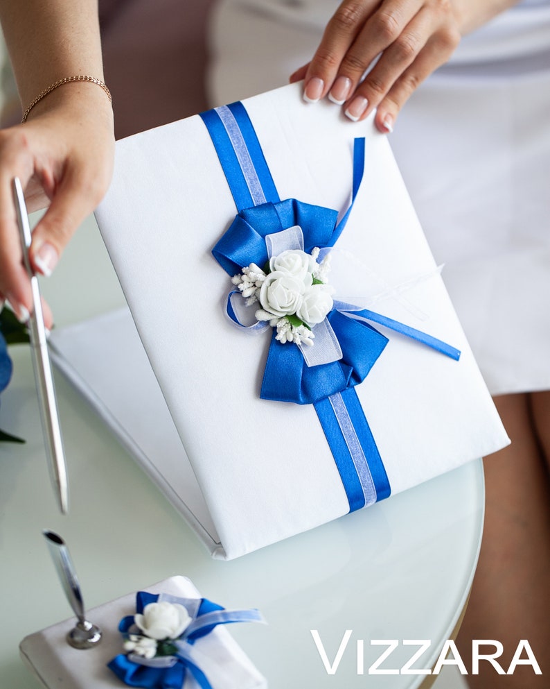Cake Servers White and Royal Blue Weddings Personalized Cake | Etsy