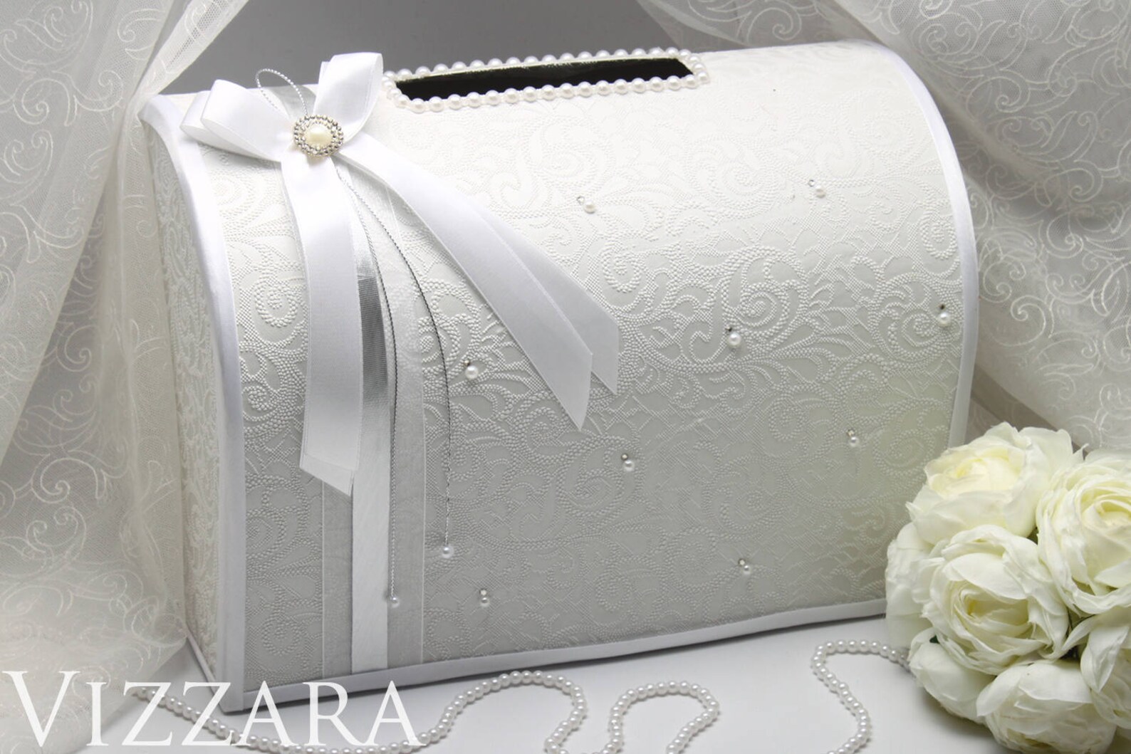 Wedding Card Box Silver Wedding Personalized Box Wedding Card | Etsy