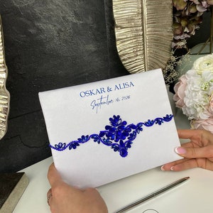 Guest Book Wedding Royal Blue Wedding, Personalized, Guest Book Royal ...