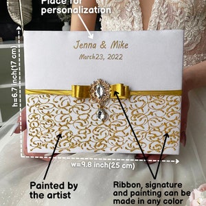 Wedding Guests Book Red and Gold Weddings Personalized Guest Books ...