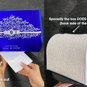 Card Box Wedding Dusty Blue Wedding, Personalized, Wedding Box Dusty ...