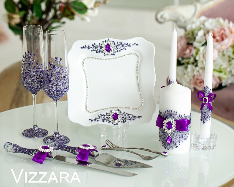 Card Box Wedding White and Purple Weddings Personalized Box - Etsy