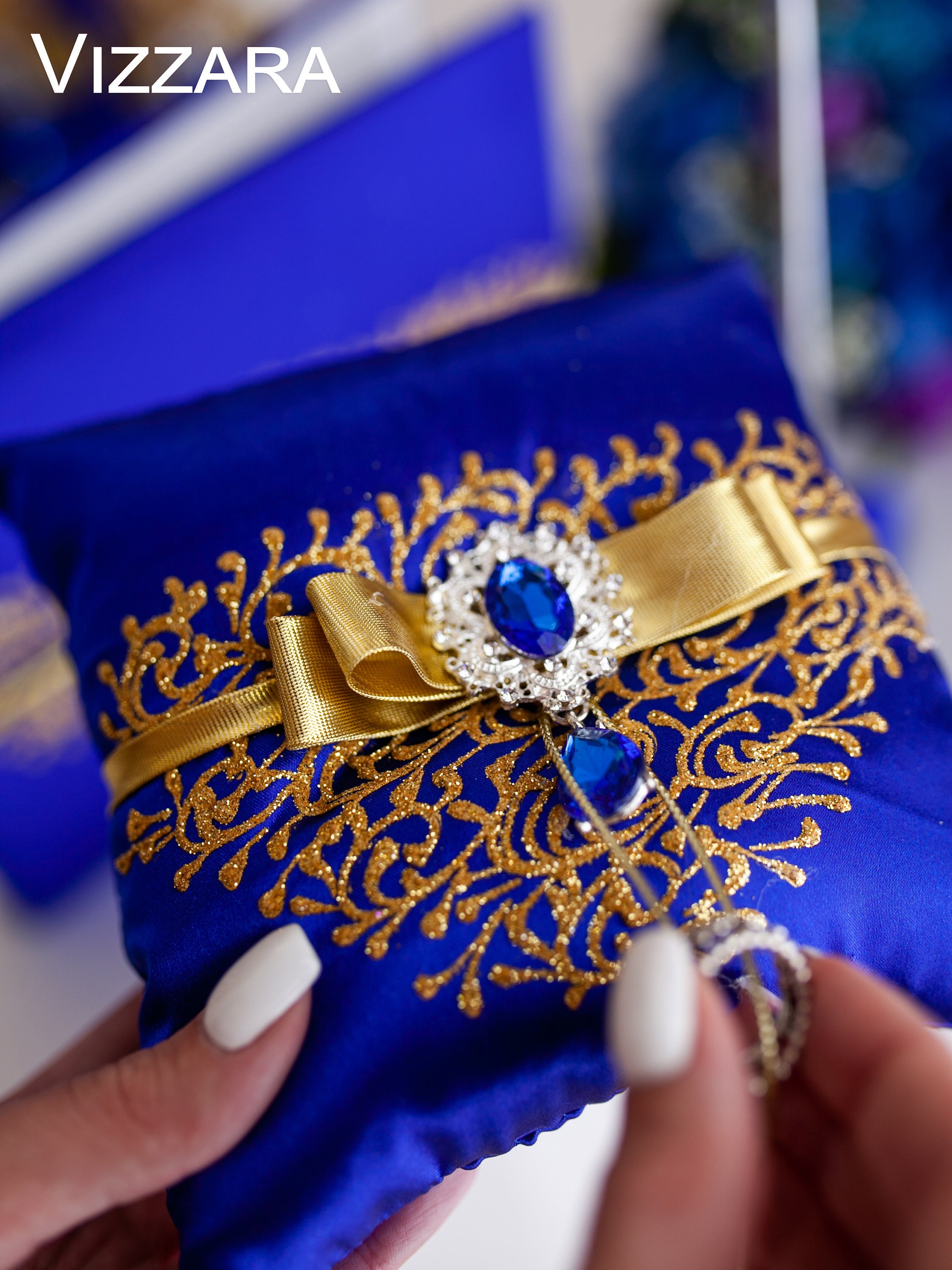 Plates for Wedding Royal Blue and Gold Weddings Personalized Weddings ...