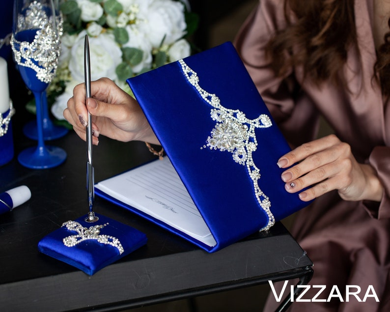 Cake Server Royal Blue Weddings Cake Servers Sets Personalized | Etsy