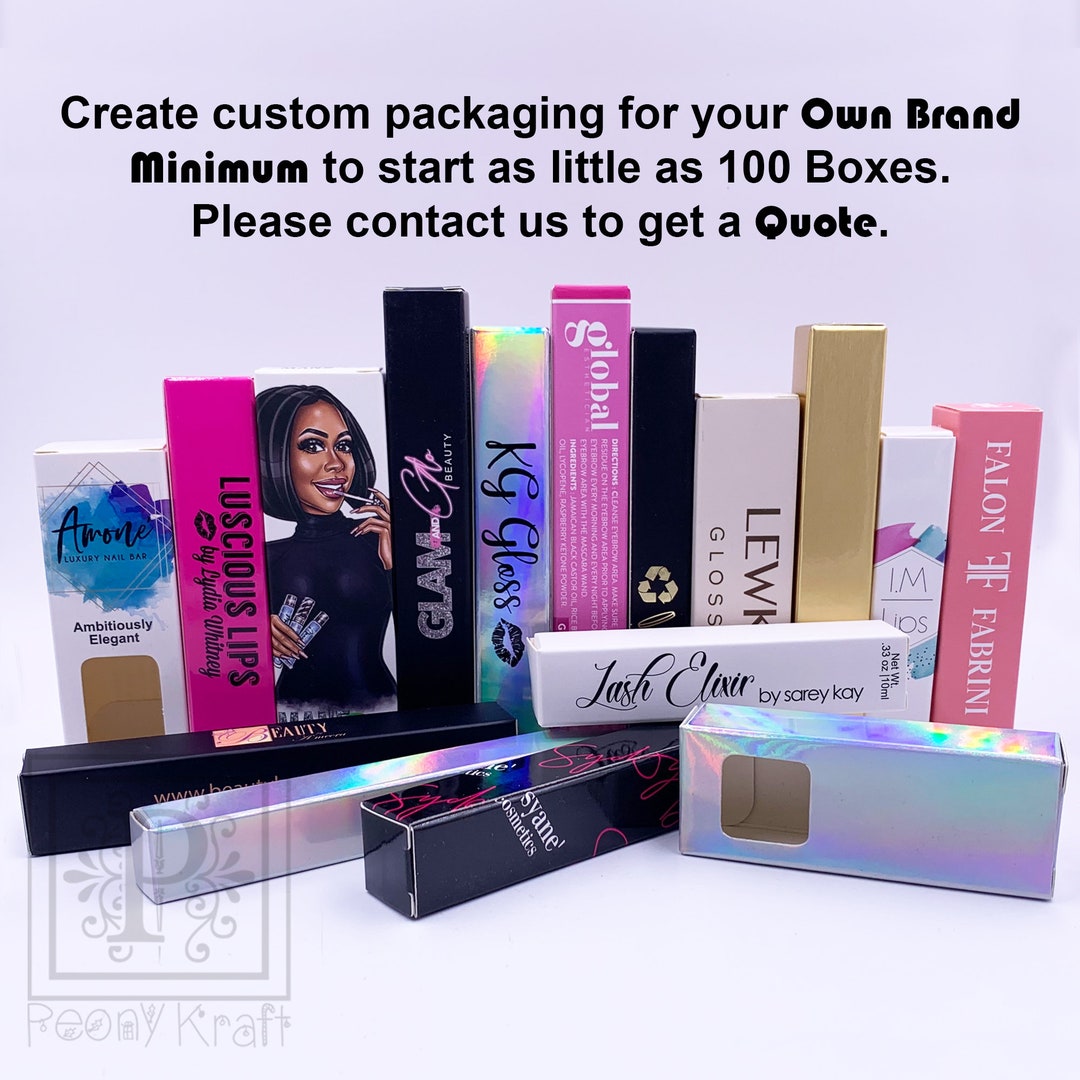 Custom Lip Gloss Boxes, Lipstick & Lip Oil Packaging, Personalized ...