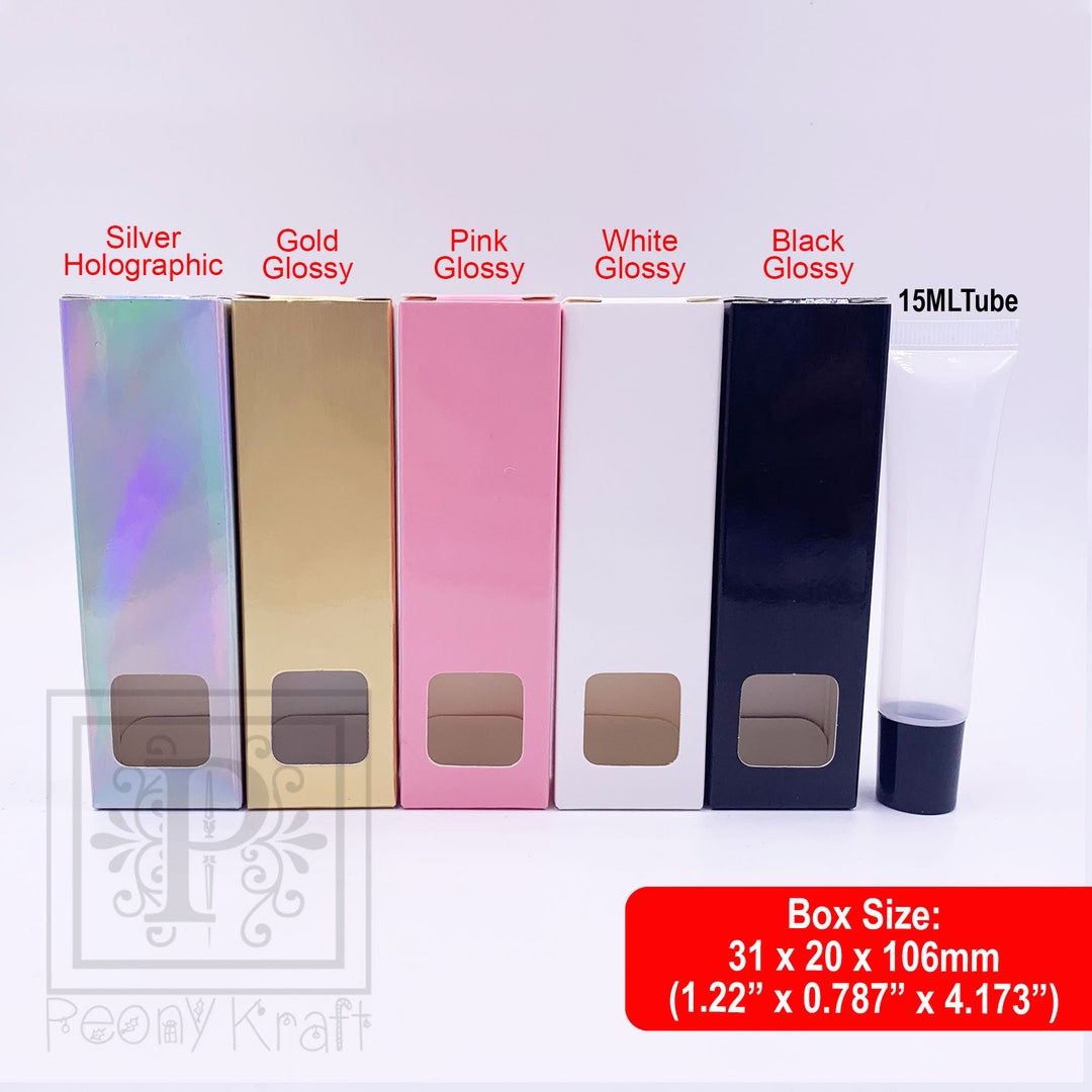 100 Boxes - 15ml Lip Gloss Boxes, Squeeze Tube Boxes, Perfume Boxes ...