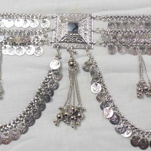 Tribal Fusion Bellydance Belt , Hip Scarf Waist Jewelry Kuchi Belt ...