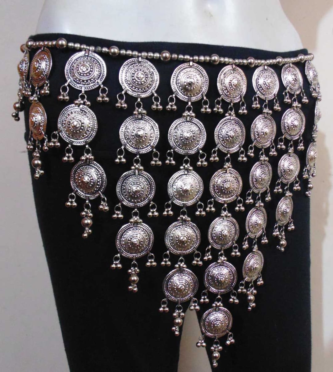 Tribal Fusion Bellydance Belt , Hip Waist Jewelry Kuchi Belt , Ethnic ...