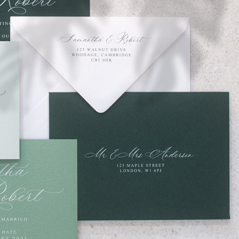 Black or White Envelope Printing - Etsy