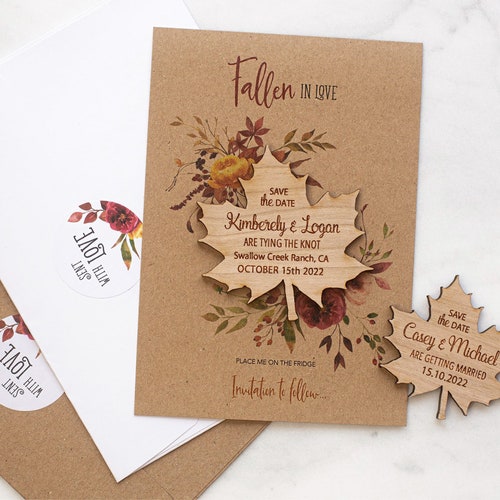 Autumn Save the Date Fall Save the Date Autumn Wedding Fall - Etsy UK