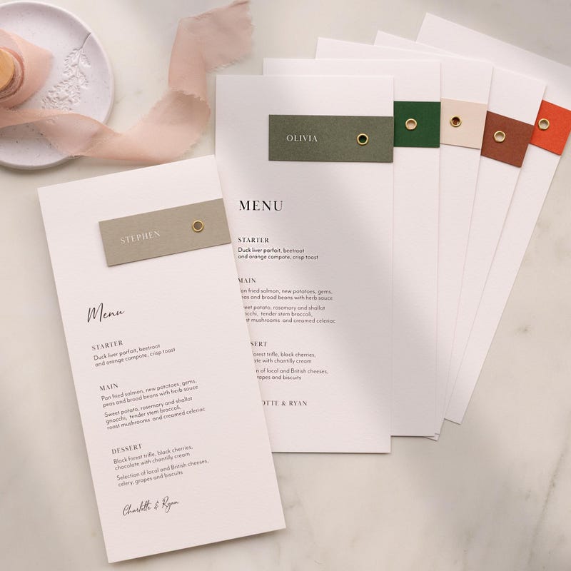 Personalized Menu Cards - Etsy