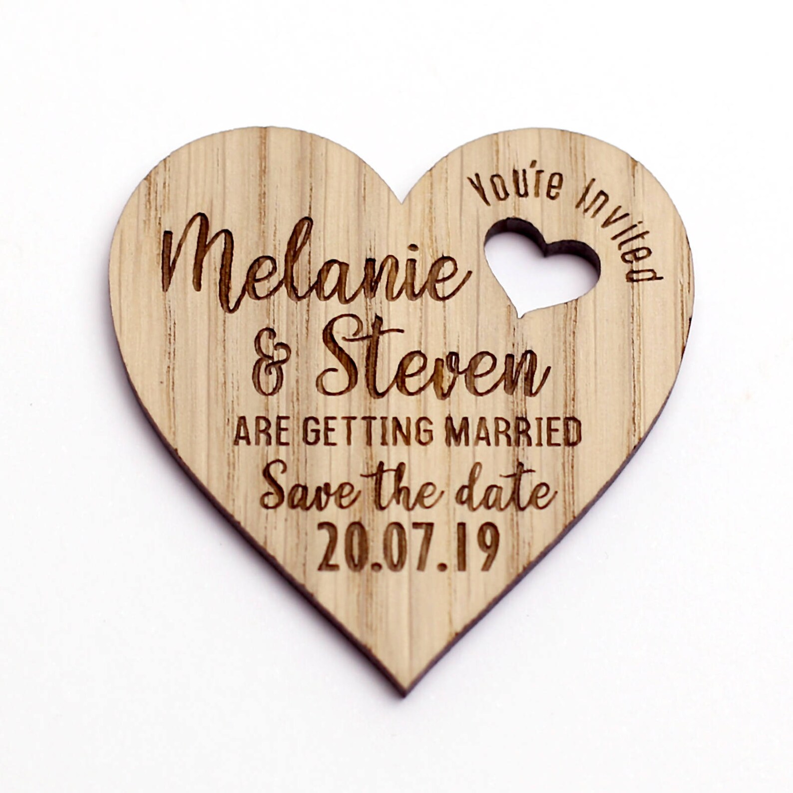 Save The Date Magnets Personalised Rustic Wedding Save The Etsy