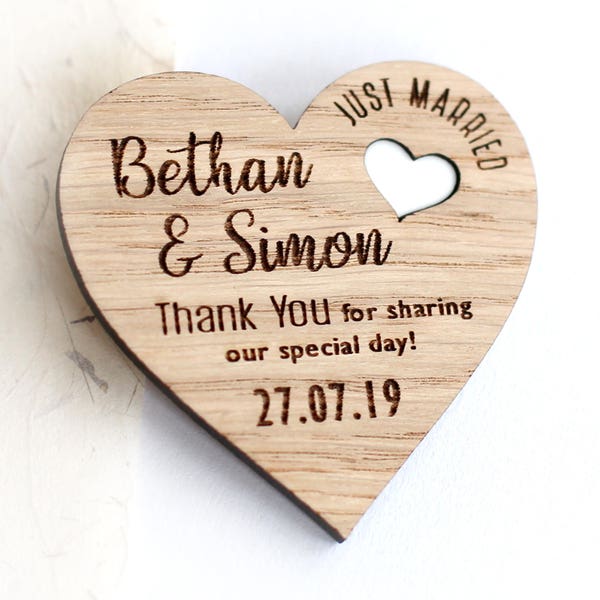 Wooden Magnet Wedding Favors - Etsy