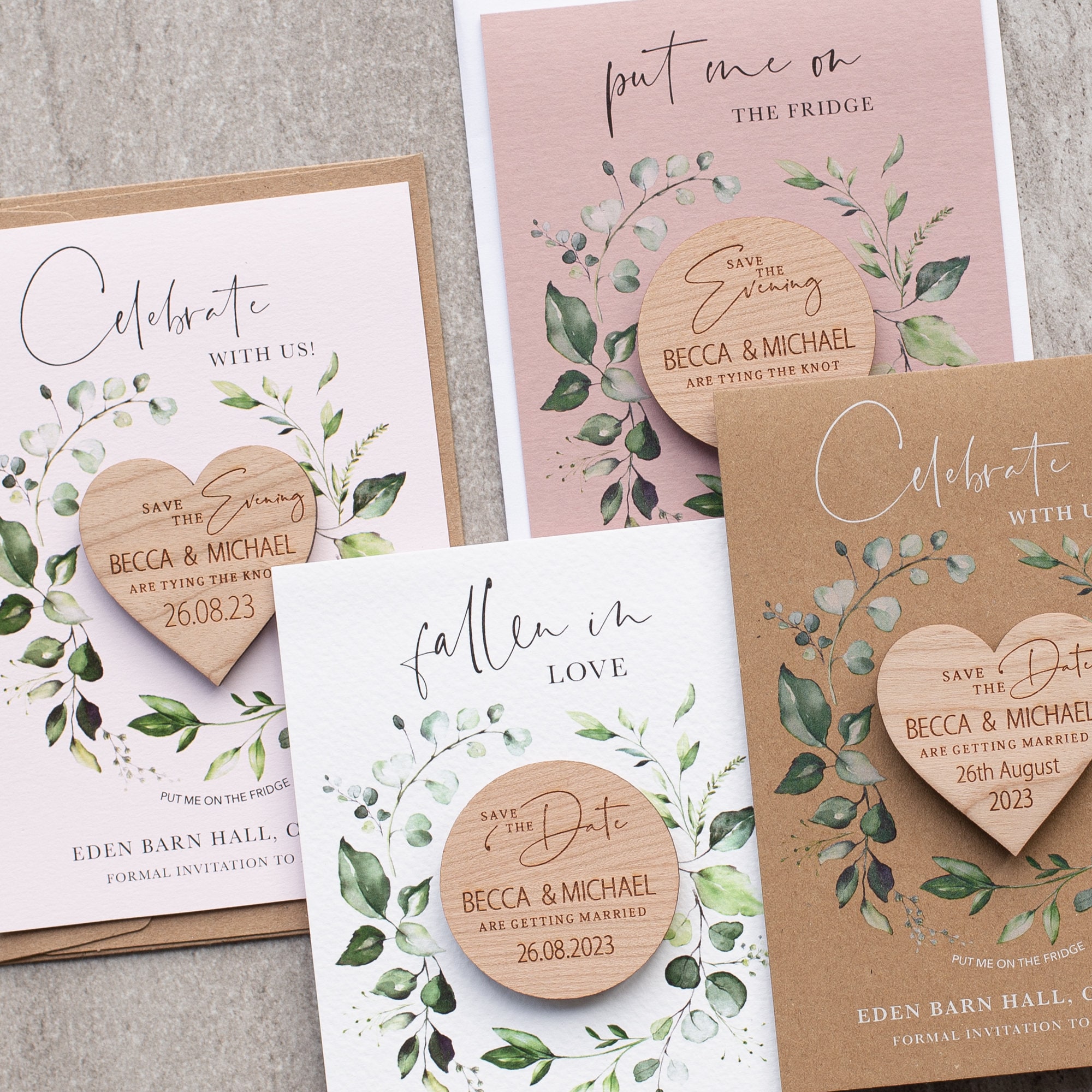 Wooden Save the Date Magnet Cards Unique Save the Date - Etsy UK