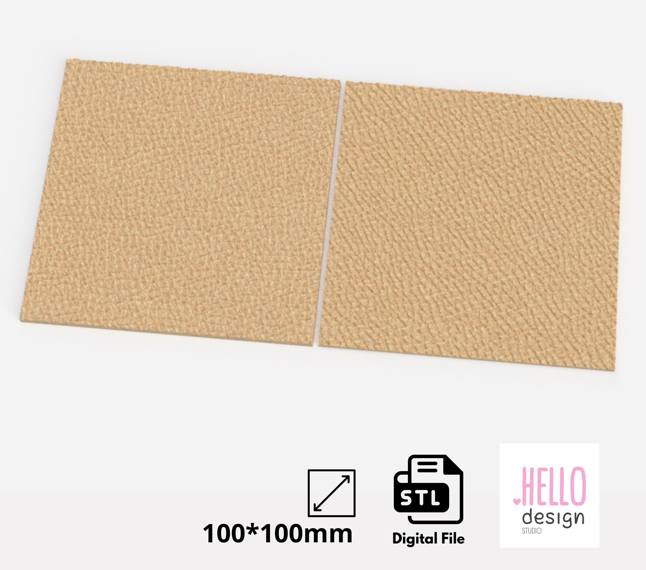 Leather Flat Texture Digital STL File 3D Printing, Polymer Clay | Style ...