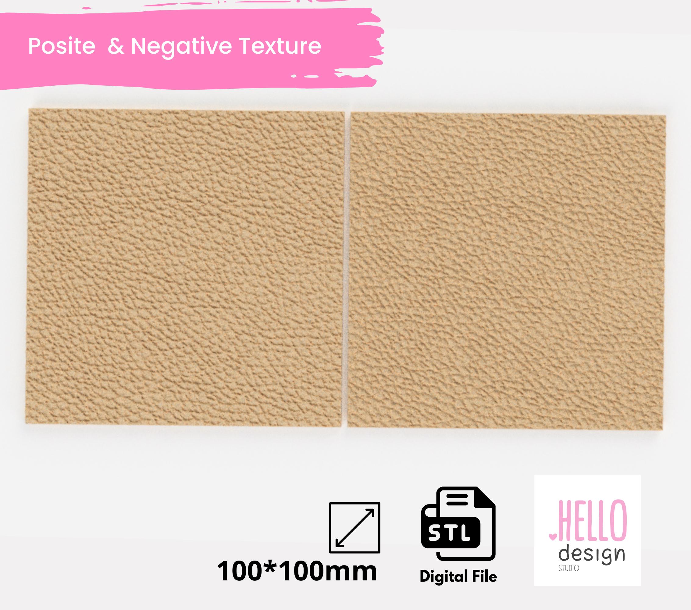 Leather Flat Texture Digital STL File 3D Printing, Polymer Clay | Style ...