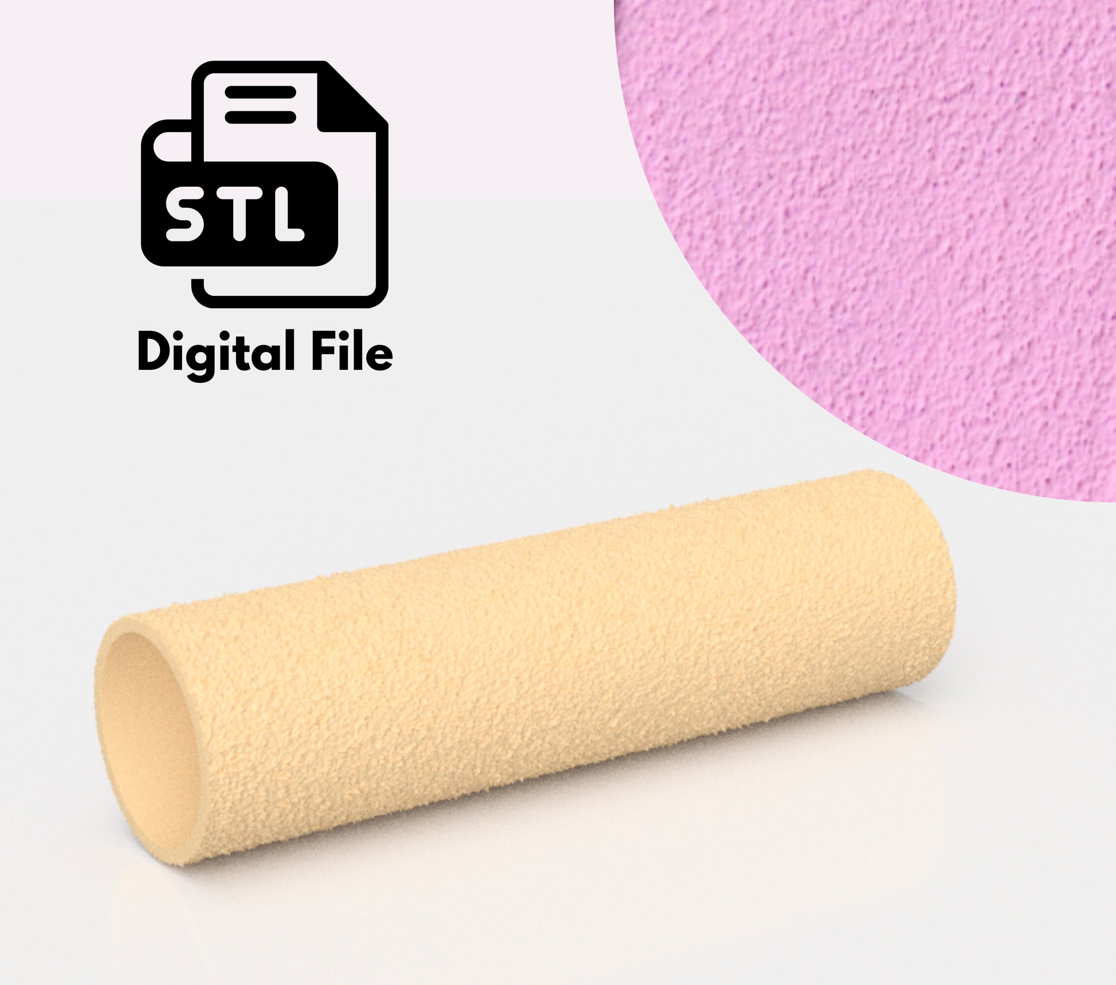 Sandpaper Medium Texture, Digital STL File, Polymer Clay Texture Roller ...