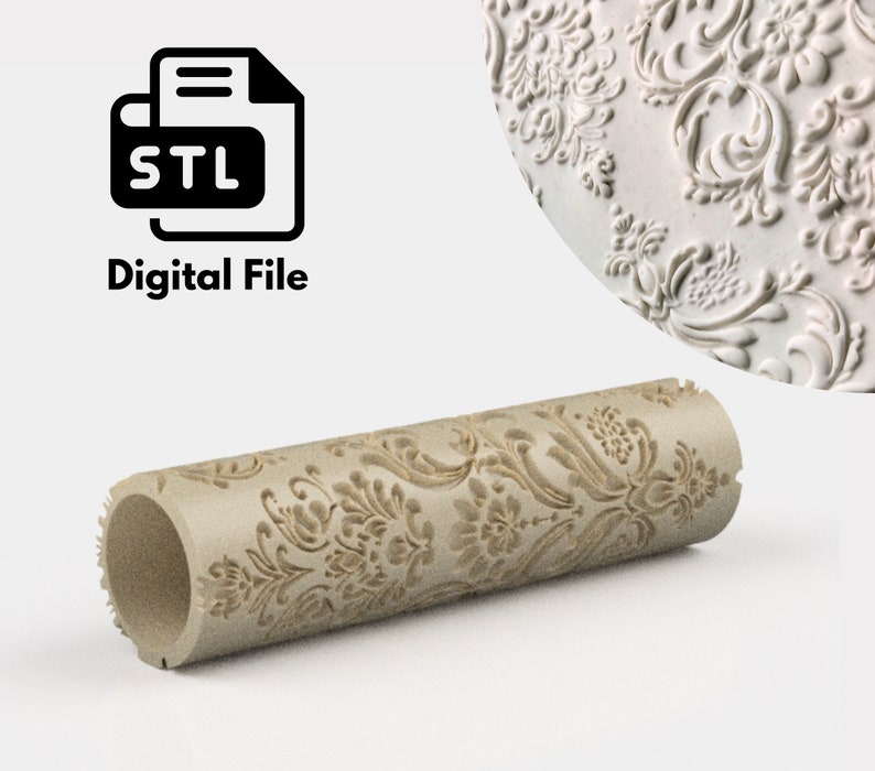 Damask Classic Texture , Digital STL File 3D Printing, Polymer Clay - Etsy