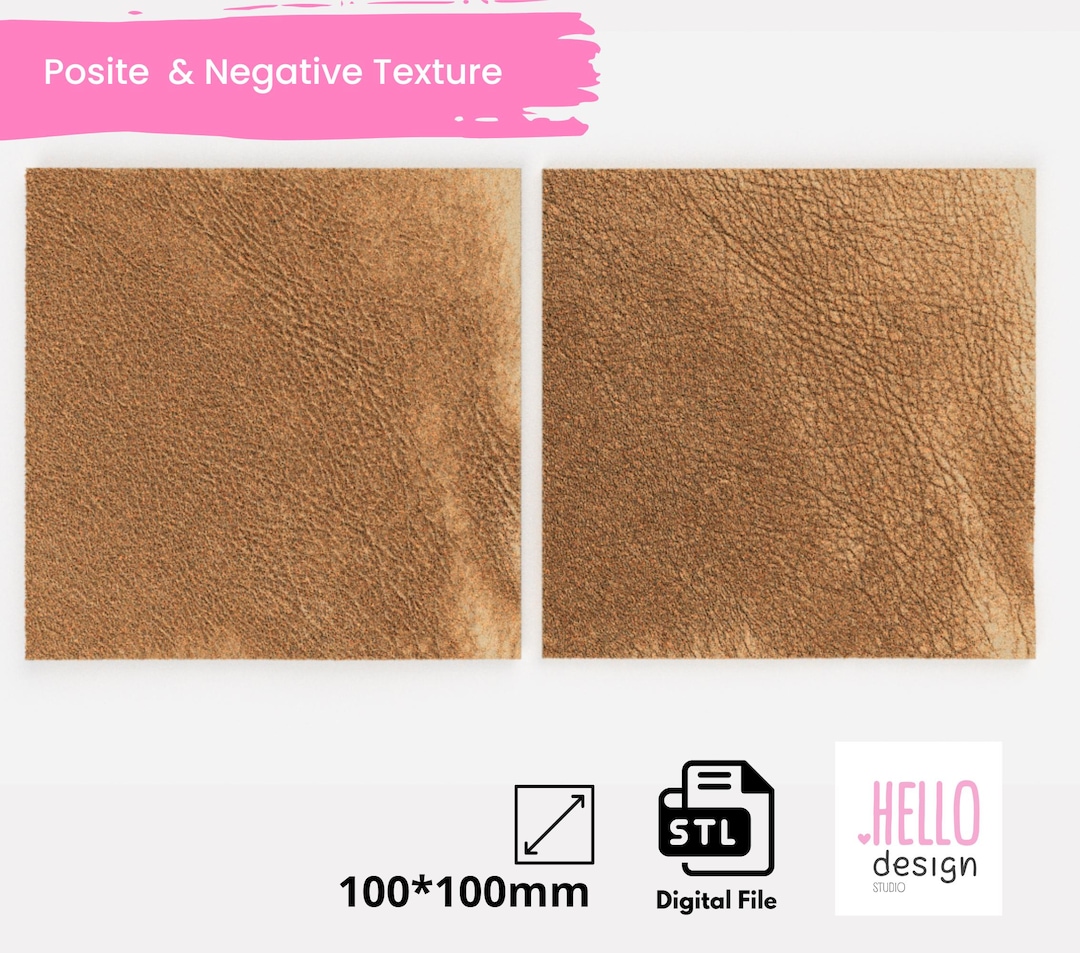 Leather Flat Texture Digital STL File 3D Printing, Polymer Clay - Etsy
