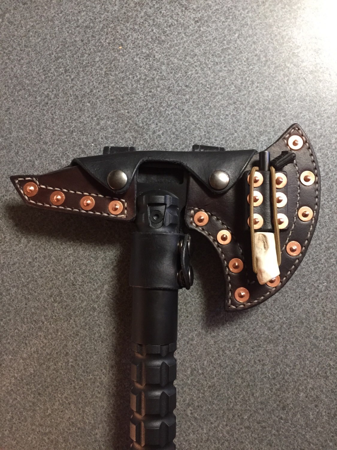 Handmade Leather Axe Sheath with Ferro Rod Included. Made with | Etsy