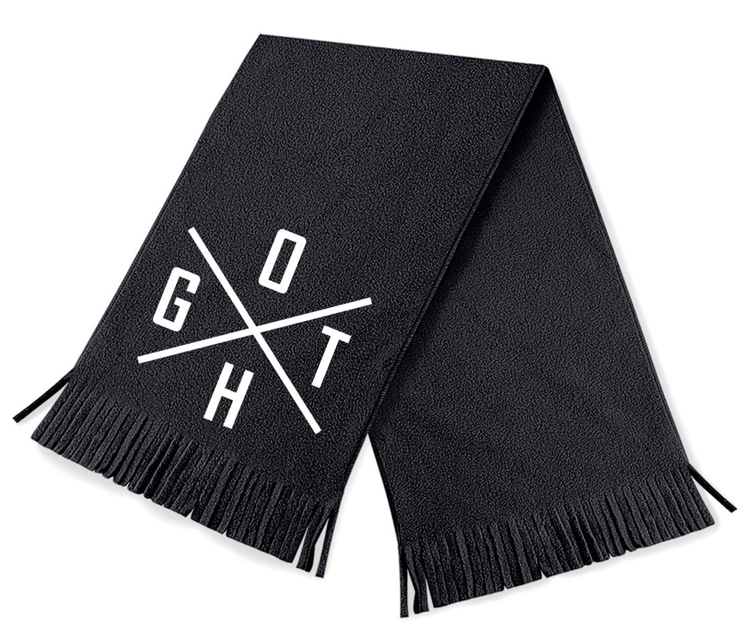 Goth Cross Scarf Goth Scarf Goth Scarves Goth Winter - Etsy