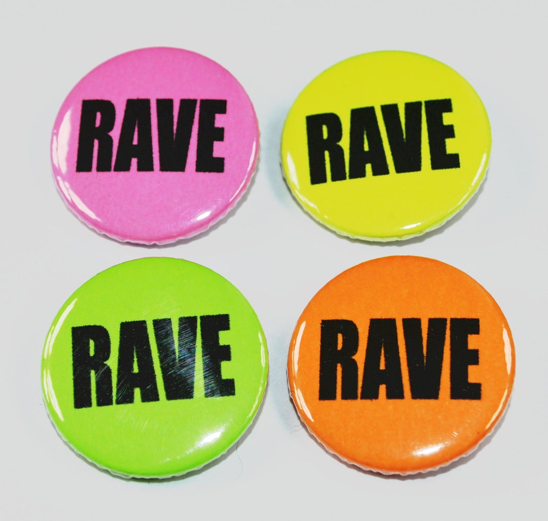 Rave Badge Neon Badge Punk Badge 25mm - Etsy