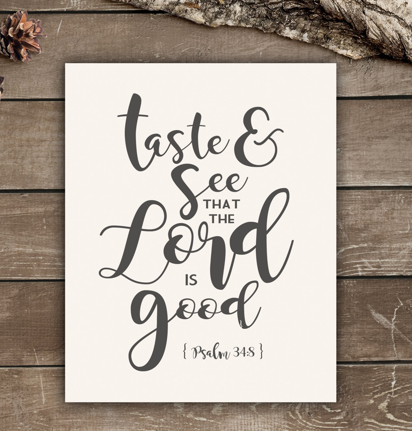 Taste and See That The Lord Is Good Wall Print Psalm 34:8 | Etsy