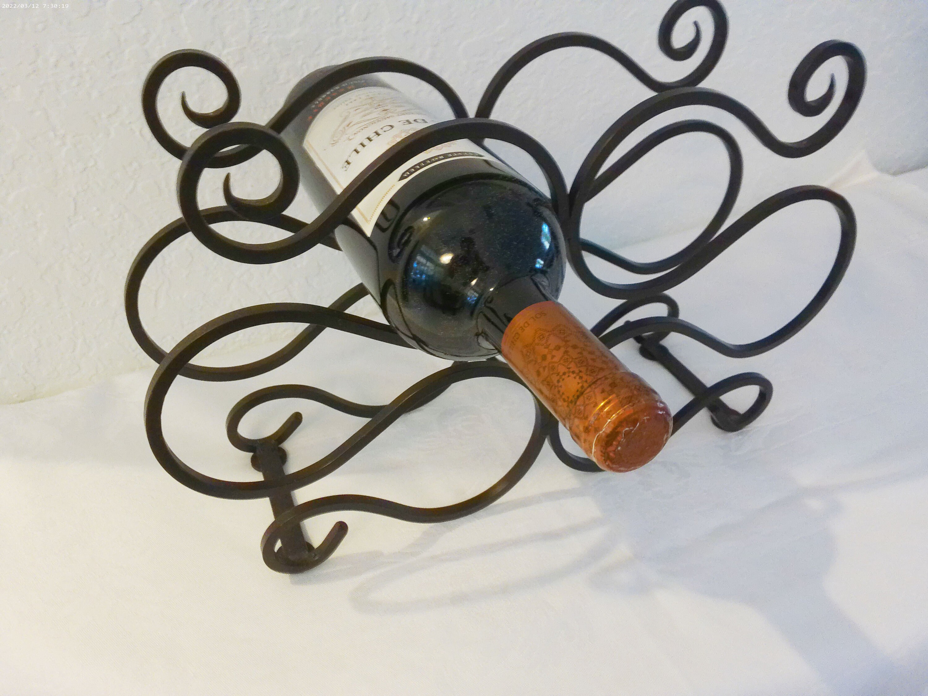 Vintage Black Wrought Iron Scroll Design Wine Rack - Etsy
