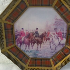 Vintage Durwin Rice Glass Decoupage Equestrian Display Plate - Etsy