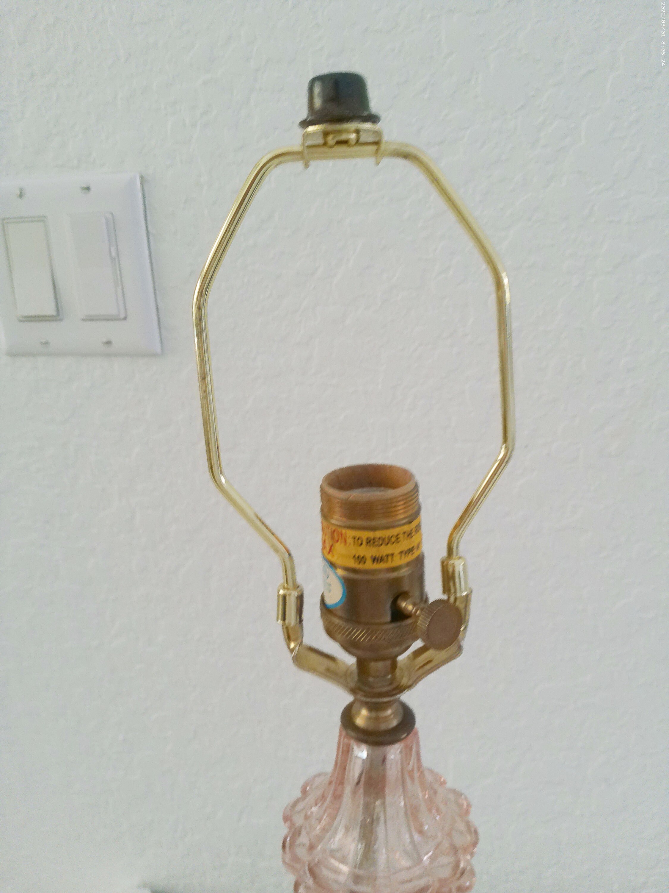 1930s Pale Pink Depression Glass Lamps, a Pair - Etsy