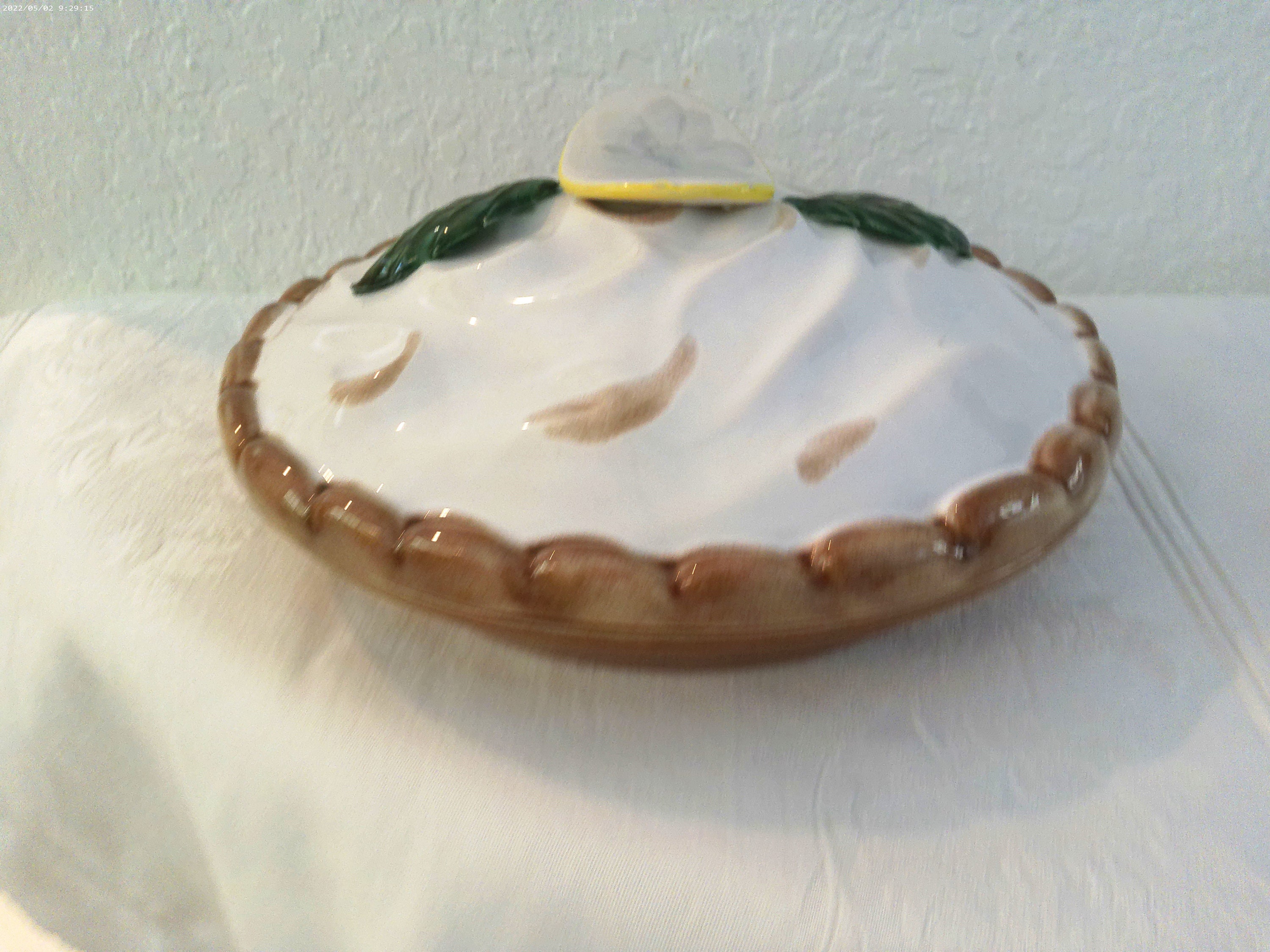 Vintage Ceramic Lidded Lemon Meringue Pie Keeper - Etsy