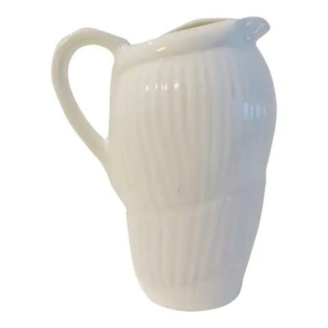 A. Santos Portuguese White Pottery Shell Pitcher - Etsy