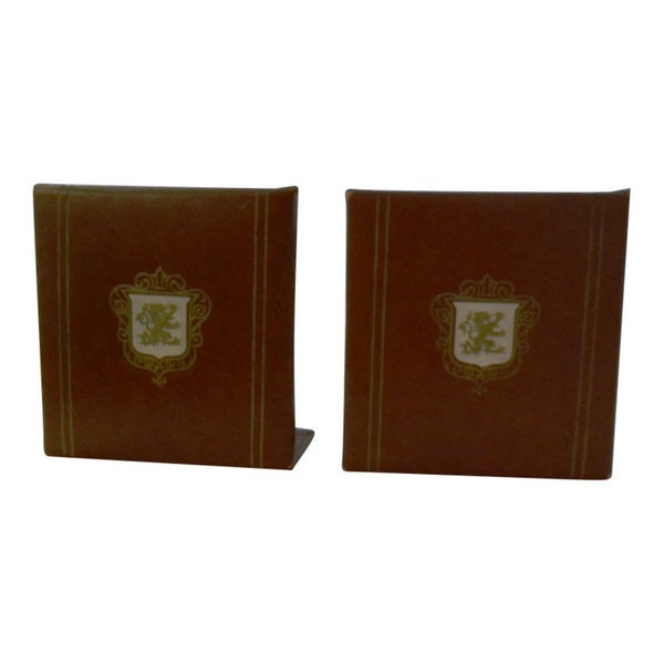 Leather Bookends - Etsy