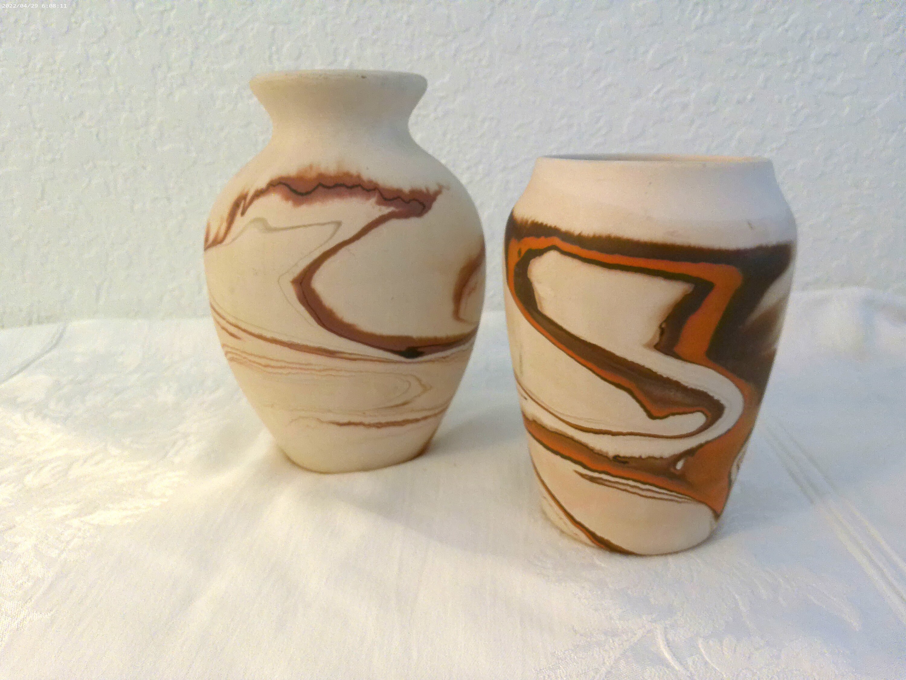 1970s Nemadji Pottery Earth Tone Swirl Pots, Set of 3 - Etsy