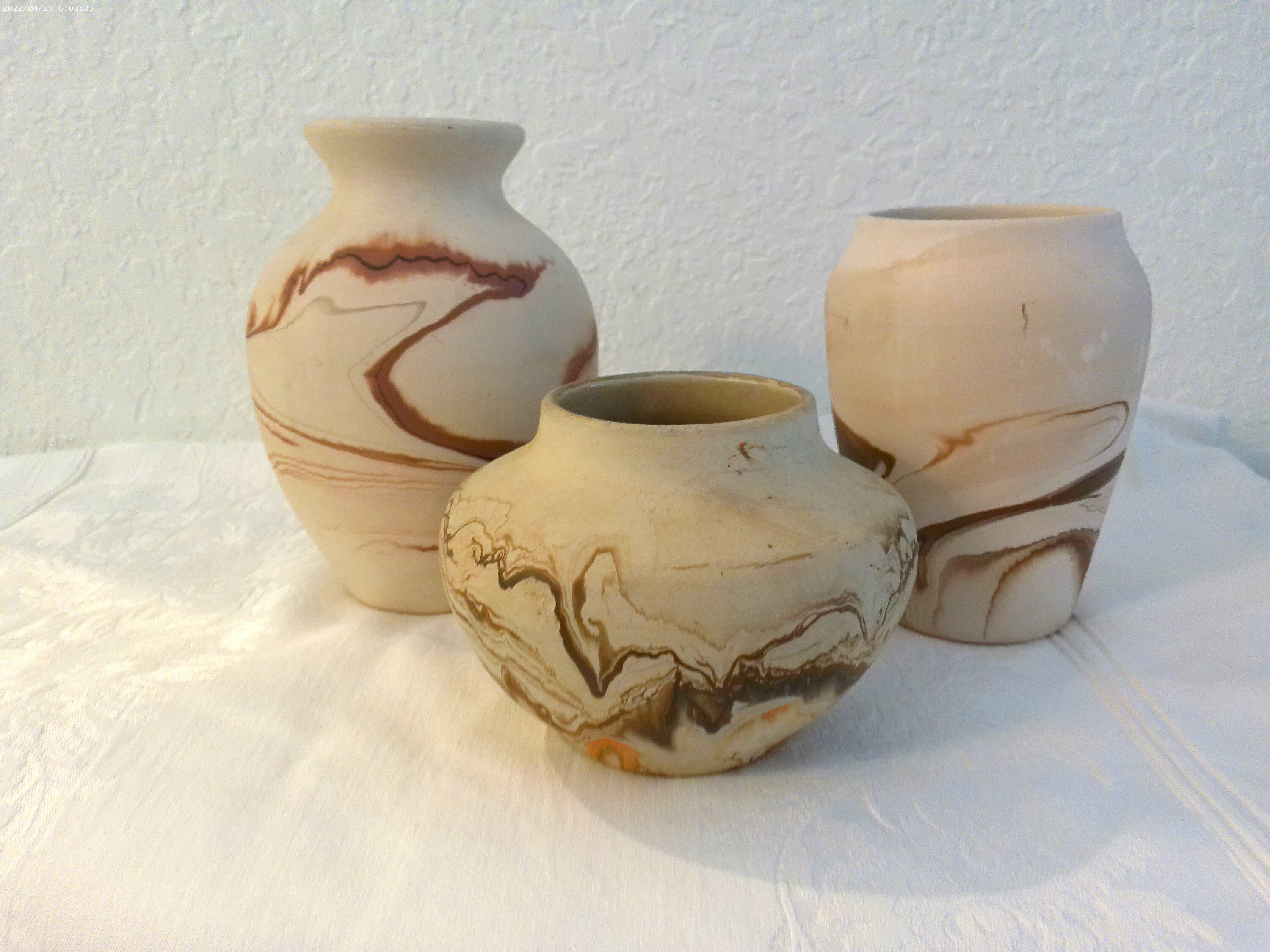 1970s Nemadji Pottery Earth Tone Swirl Pots, Set of 3 - Etsy