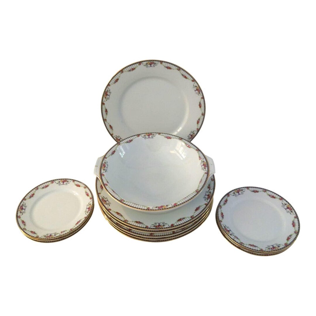 1950s TK Thuny Czechoslovakia Floral Porcelain Dinnerware, 13 Pcs - Etsy