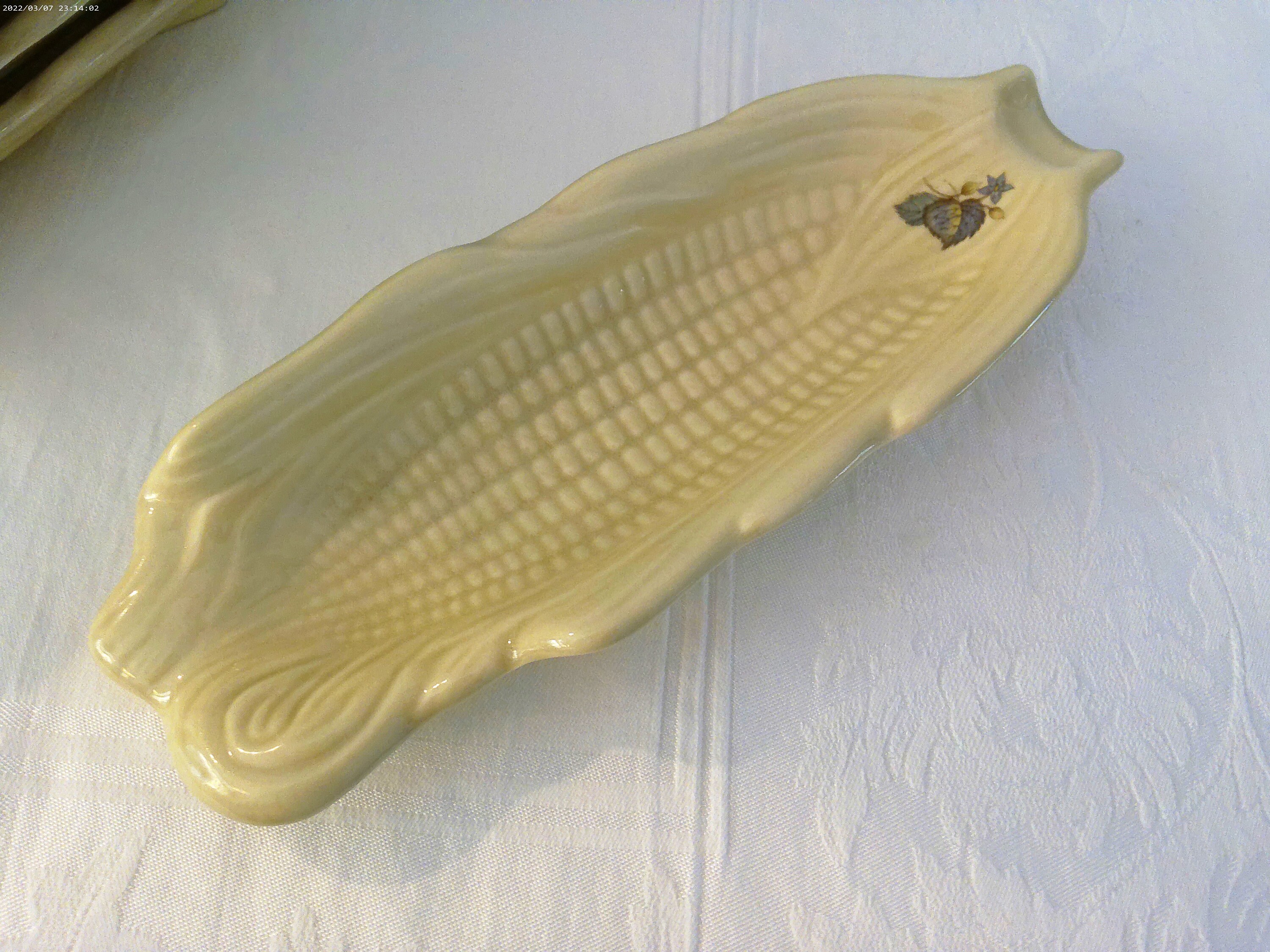 1980s Blue Leaf Ceramic Corn Cob Plates, S/7 - Etsy