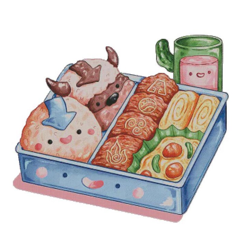 14 CT Bento 9 Design Cross Stitch Pattern - Etsy
