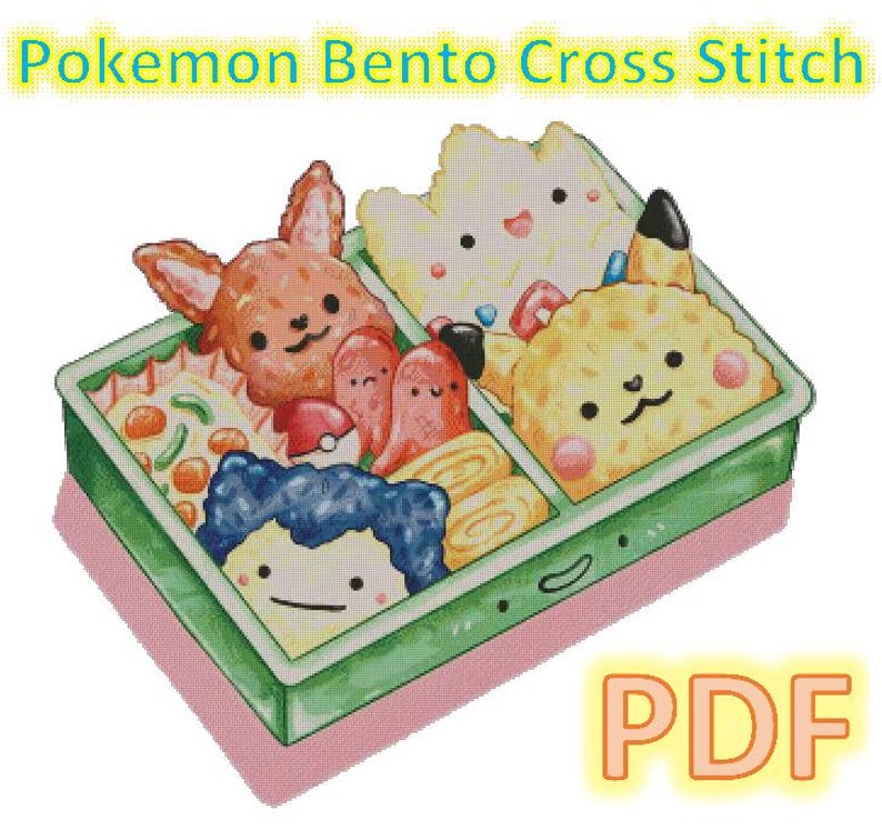 14 CT Pokemon Bento Design Cross Stitch 2 Patterns - Etsy