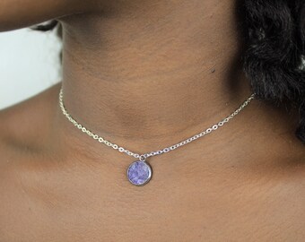Raw amethyst choker | Etsy