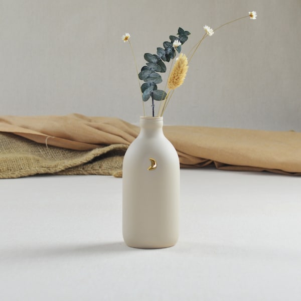 Ceramic Crescent Moon Vase - Etsy