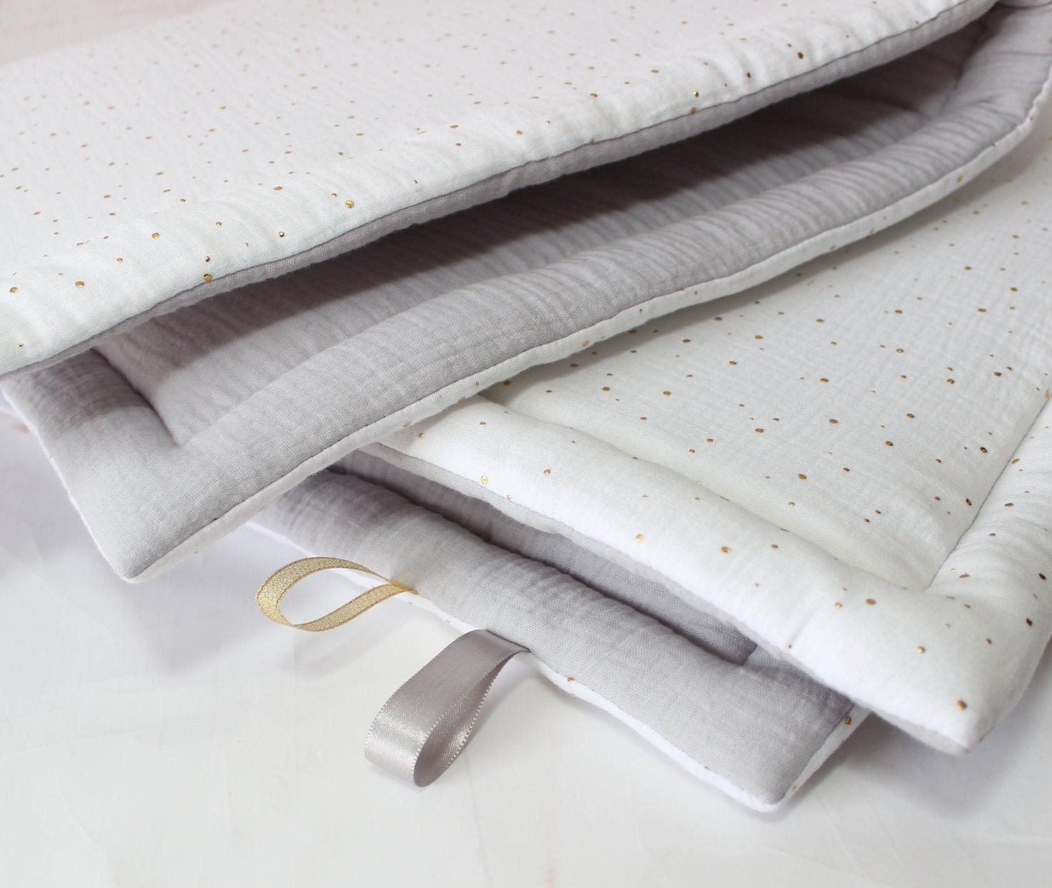 Padded Baby Play Mat, Muslin Baby, Reversible Playmat for Kids, Soft ...