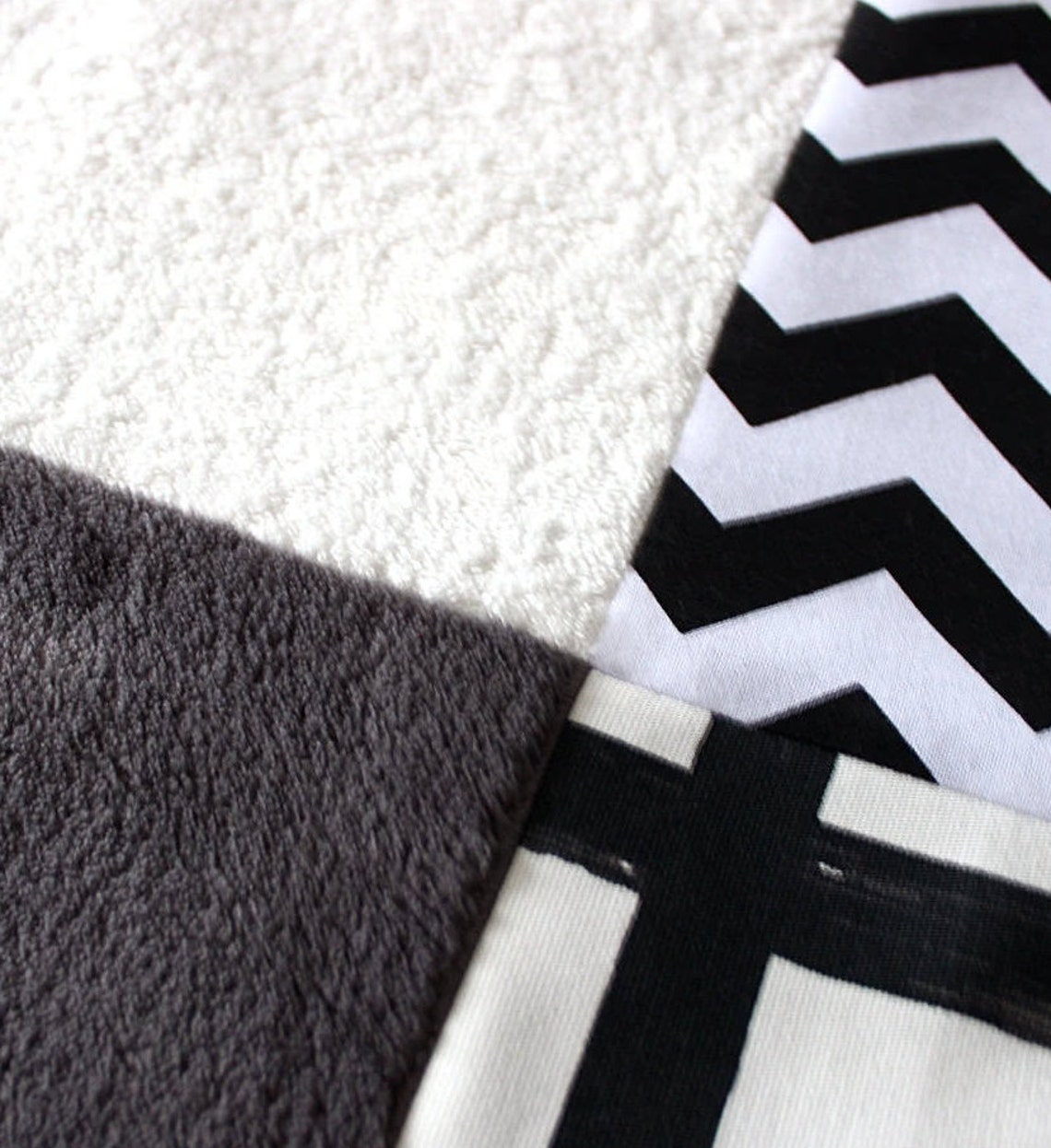 Montessori Play mat Baby Patchwork Quilt Playmat Black and | Etsy